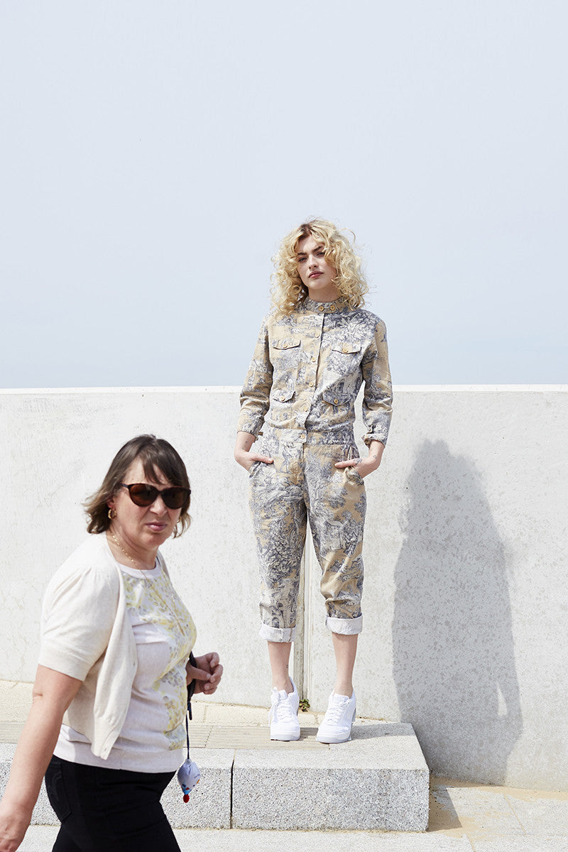 Churchill Siren Suit Boiler Jumpsuit French Toile Fabric Romper – Hadjio